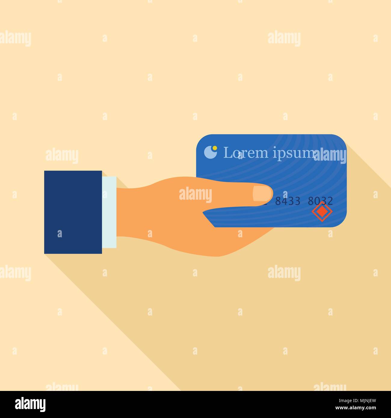 Plastic card icon, flat style Stock Vector Image & Art - Alamy