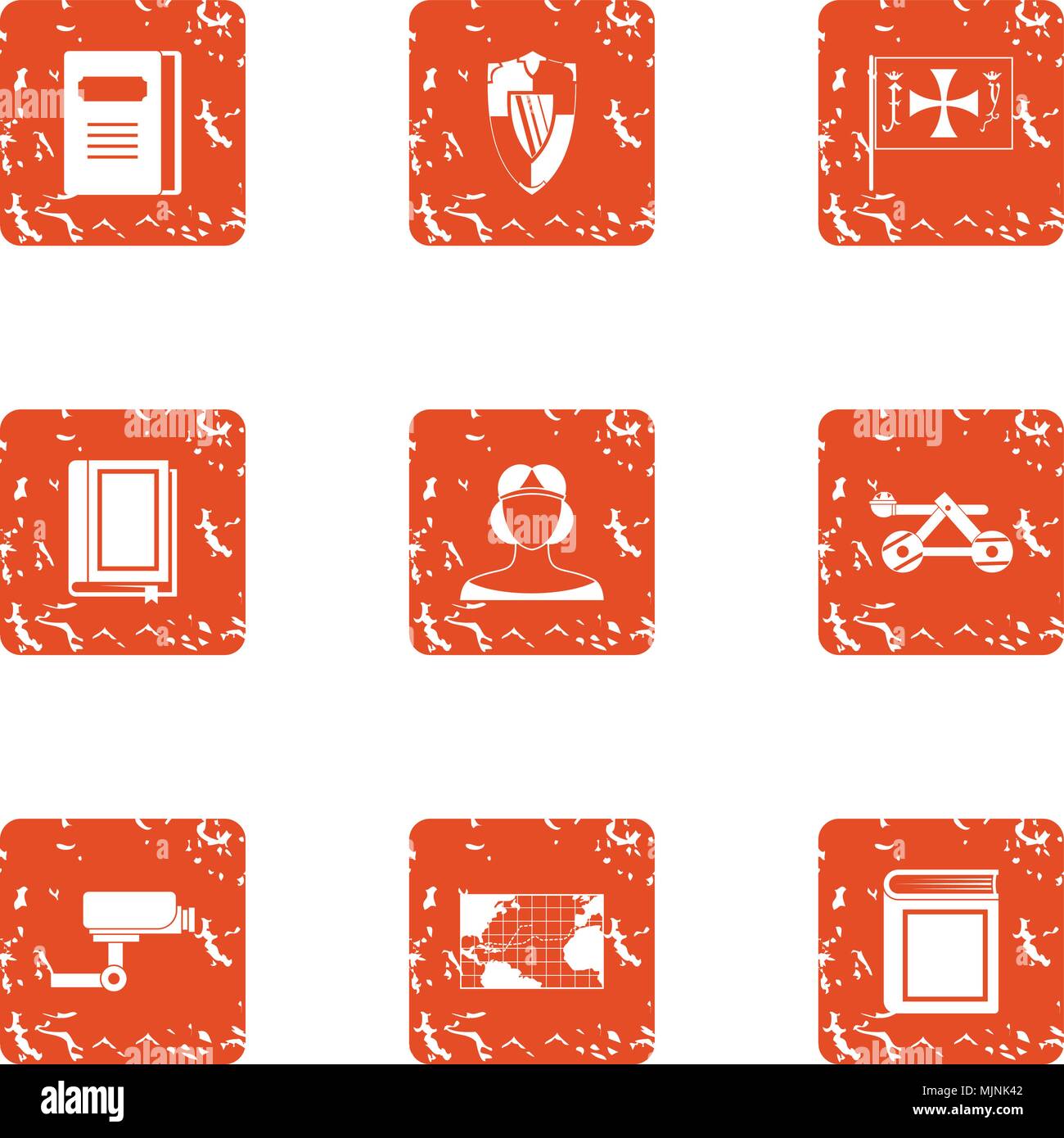 Instruction icons set, grunge style Stock Vector Image & Art - Alamy