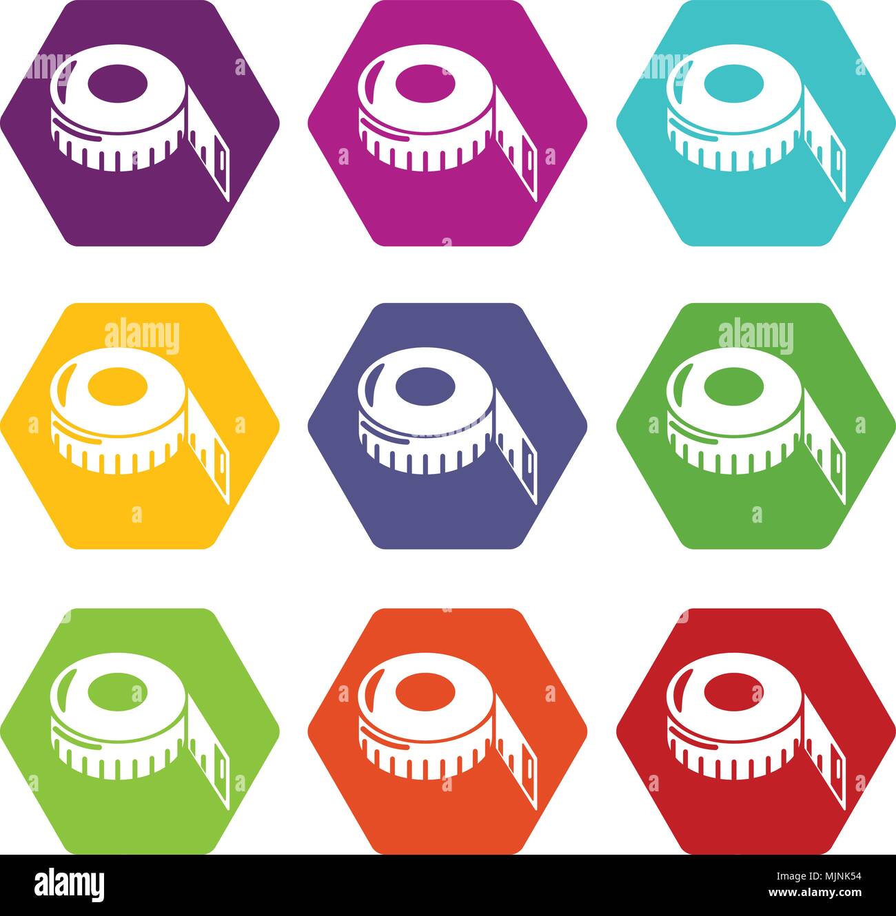 Tape measure icons set 9 vector Stock Vector Image & Art - Alamy
