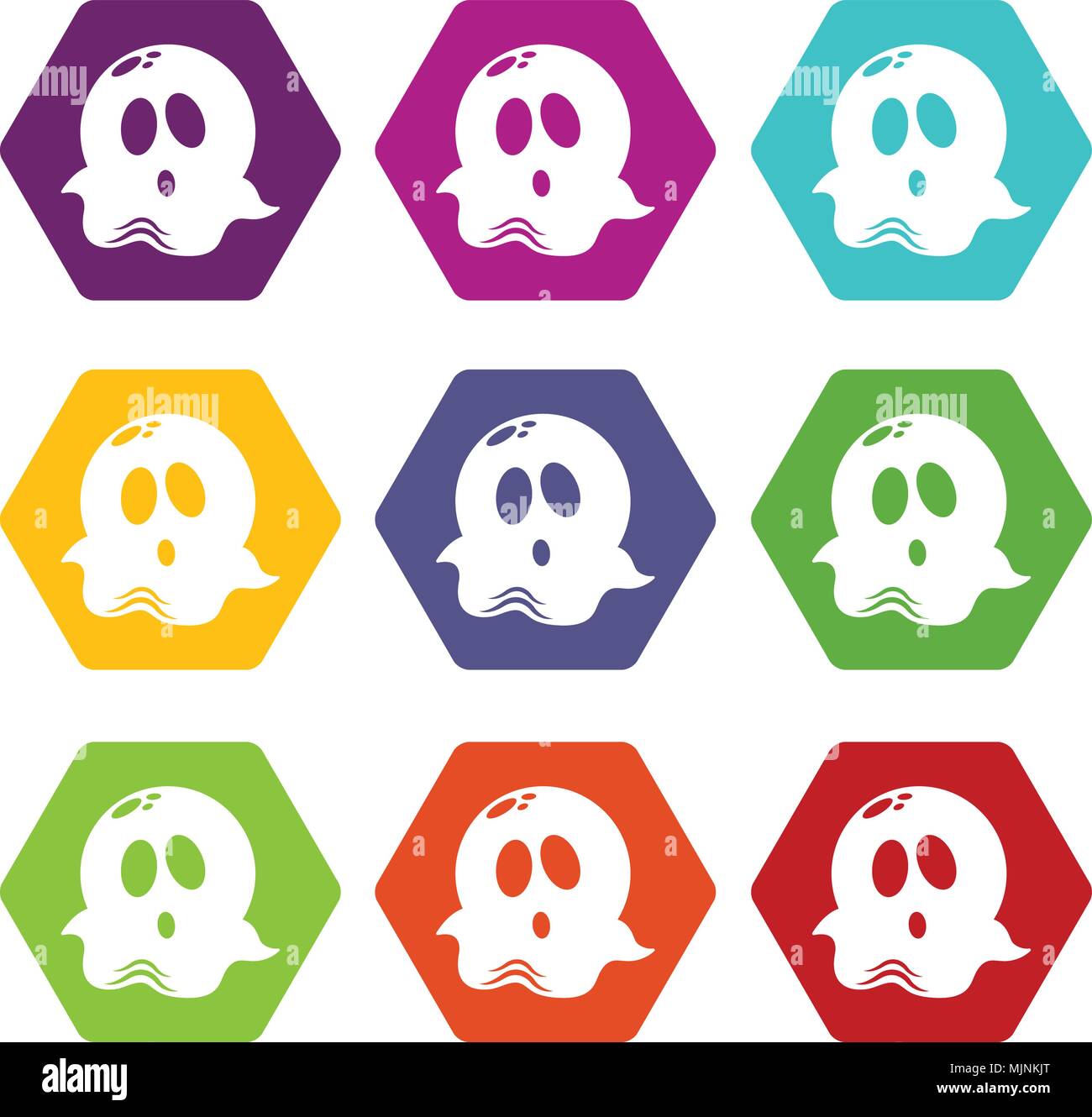 Ghost icons set 9 vector Stock Vector Image & Art - Alamy