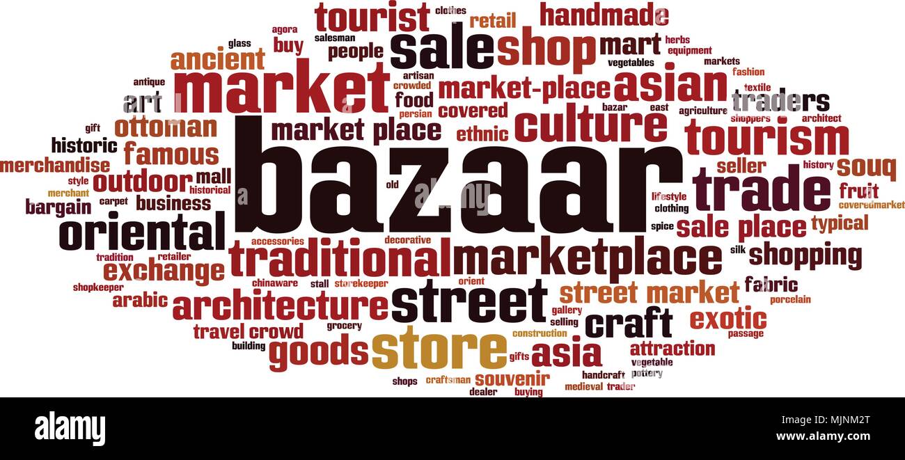 Bazaar word cloud concept. Vector illustration Stock Vector Image & Art ...