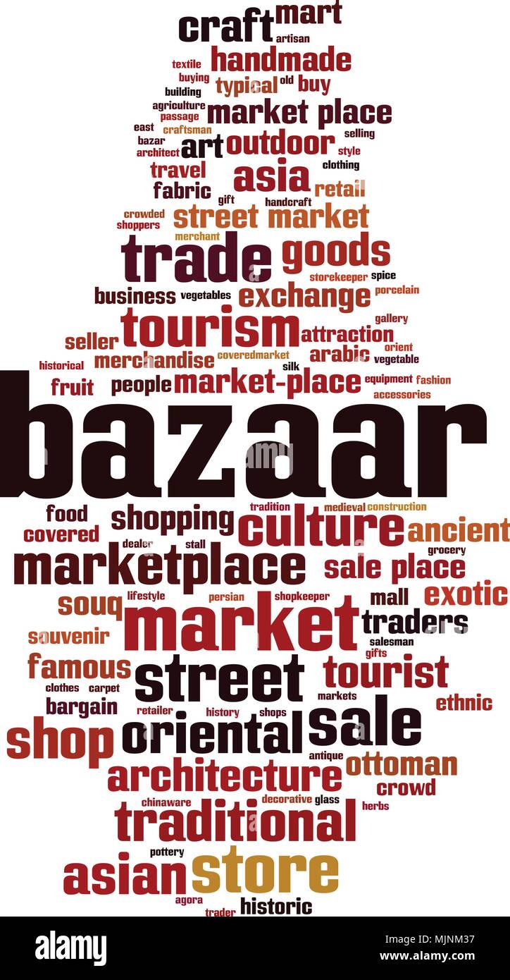 Bazaar word cloud concept. Vector illustration Stock Vector Image & Art ...