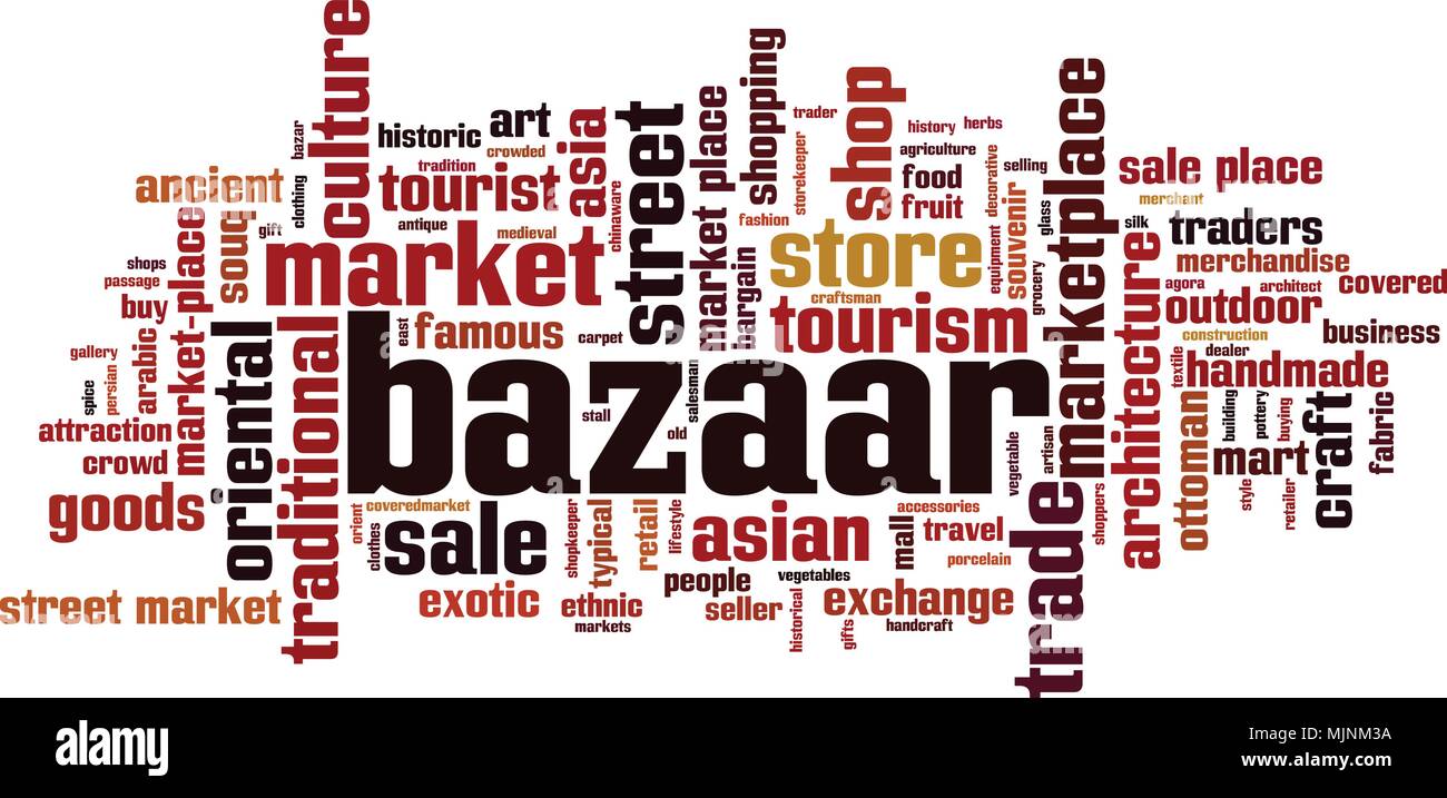 Bazaar word cloud concept. Vector illustration Stock Vector Image & Art ...