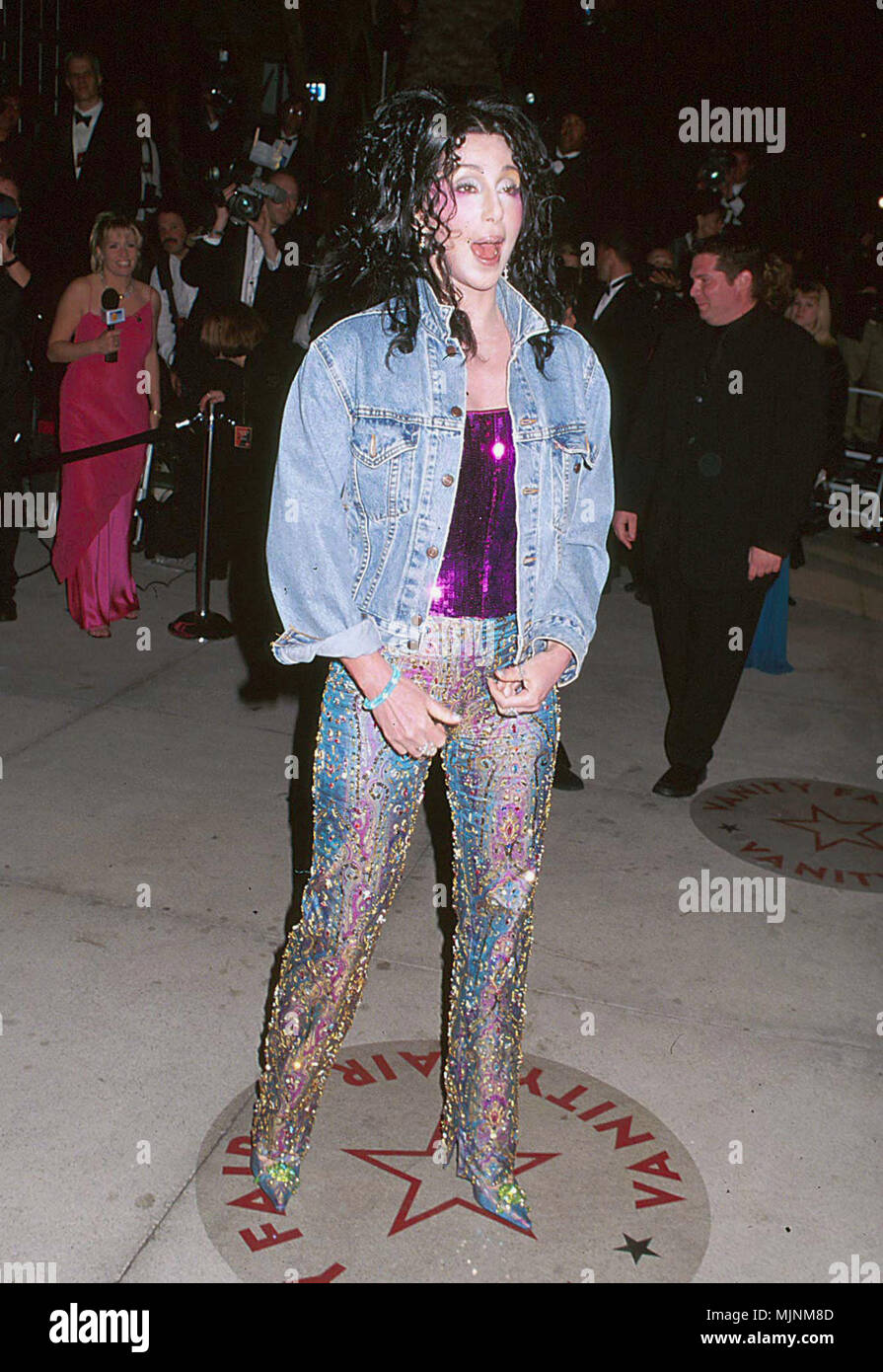 26 Mar 2000, Los Angeles, California, USA --- Cher in a Denim Jacket ...