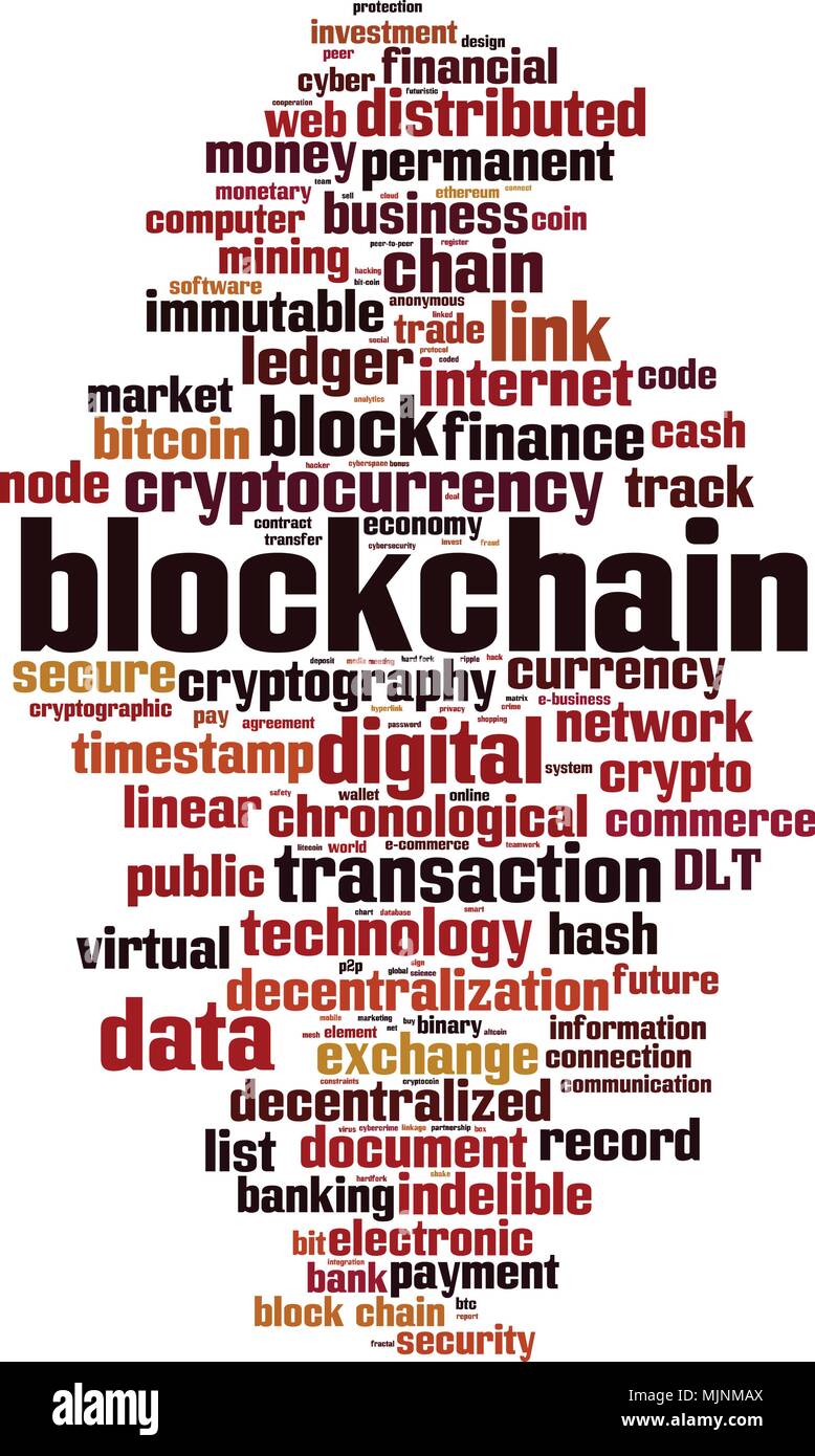 Blockchain word cloud concept. Vector illustration Stock Vector Image ...