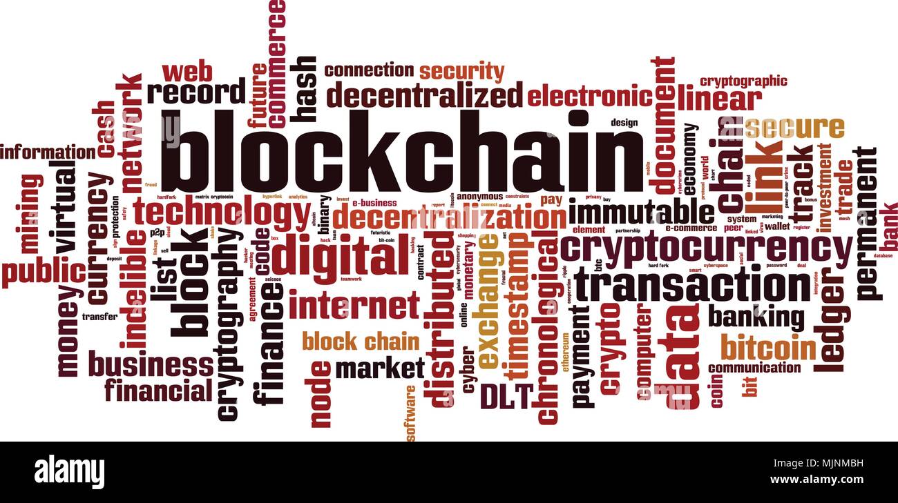 Blockchain word cloud concept. Vector illustration Stock Vector Image ...