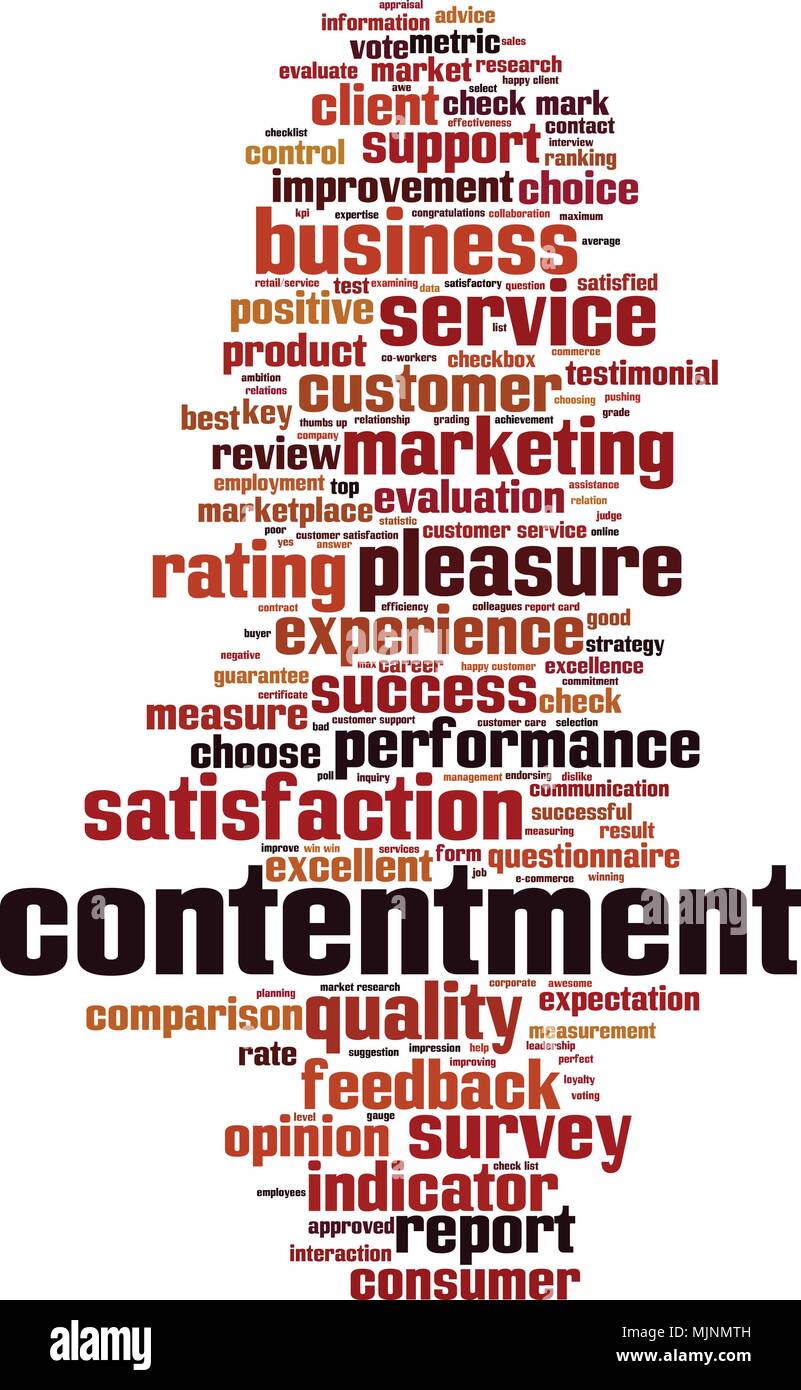 Contentment word cloud concept. Vector illustration Stock Vector Image ...