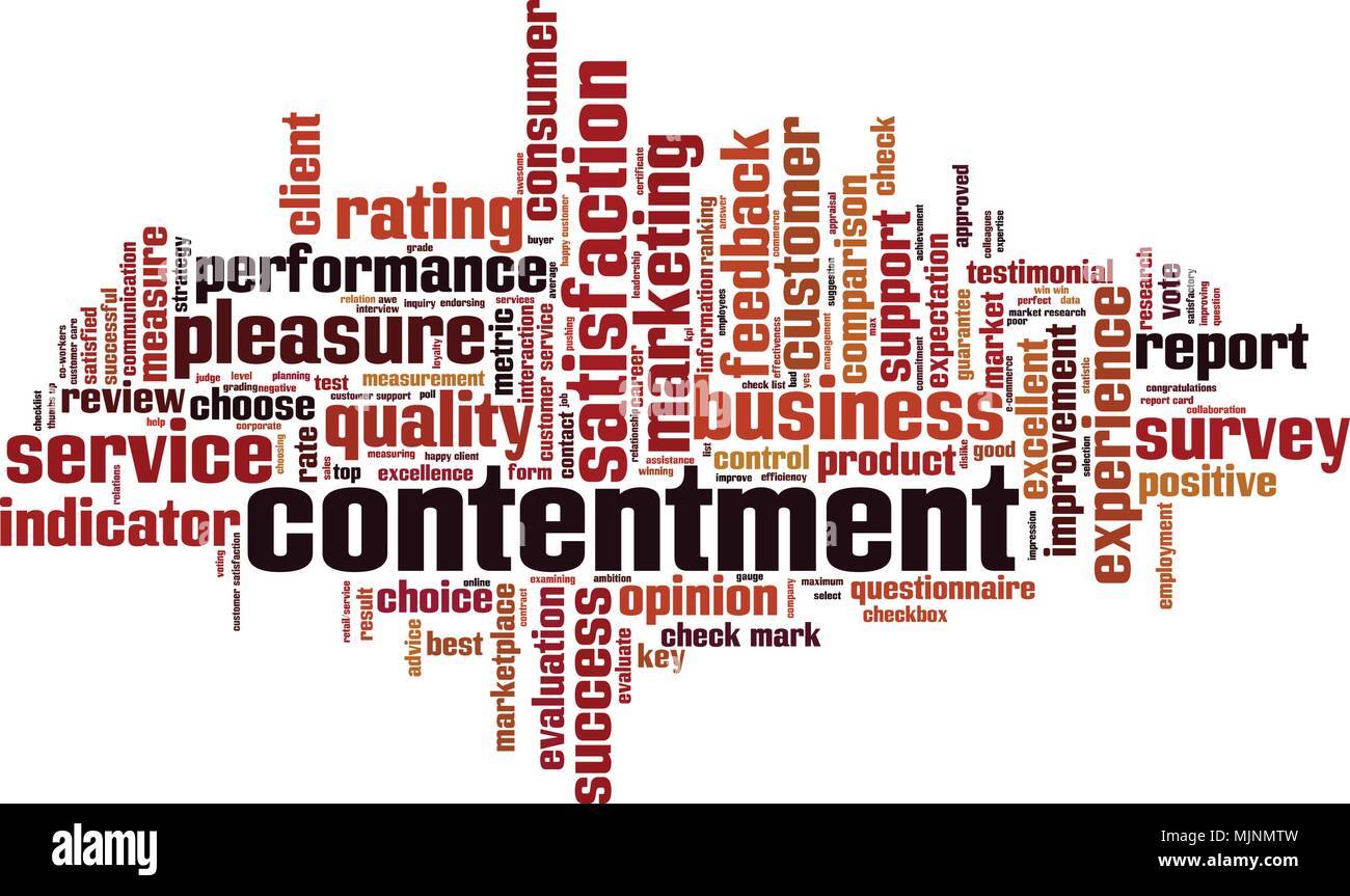 Contentment word cloud concept. Vector illustration Stock Vector Image ...