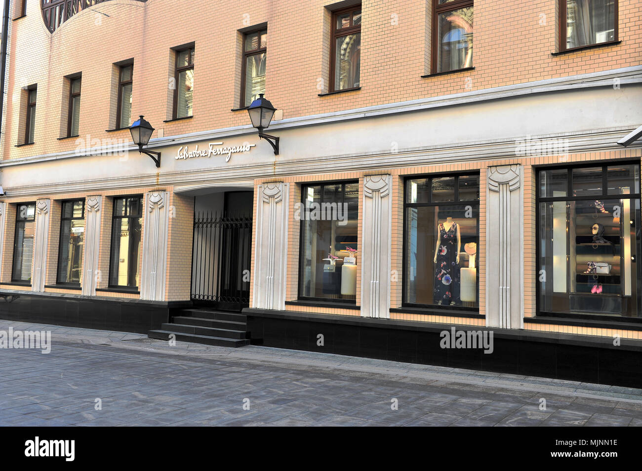 MOSCOW, RUSSIA - MAY 02: Salvatore Ferragamo flagship store, Moscow on ...