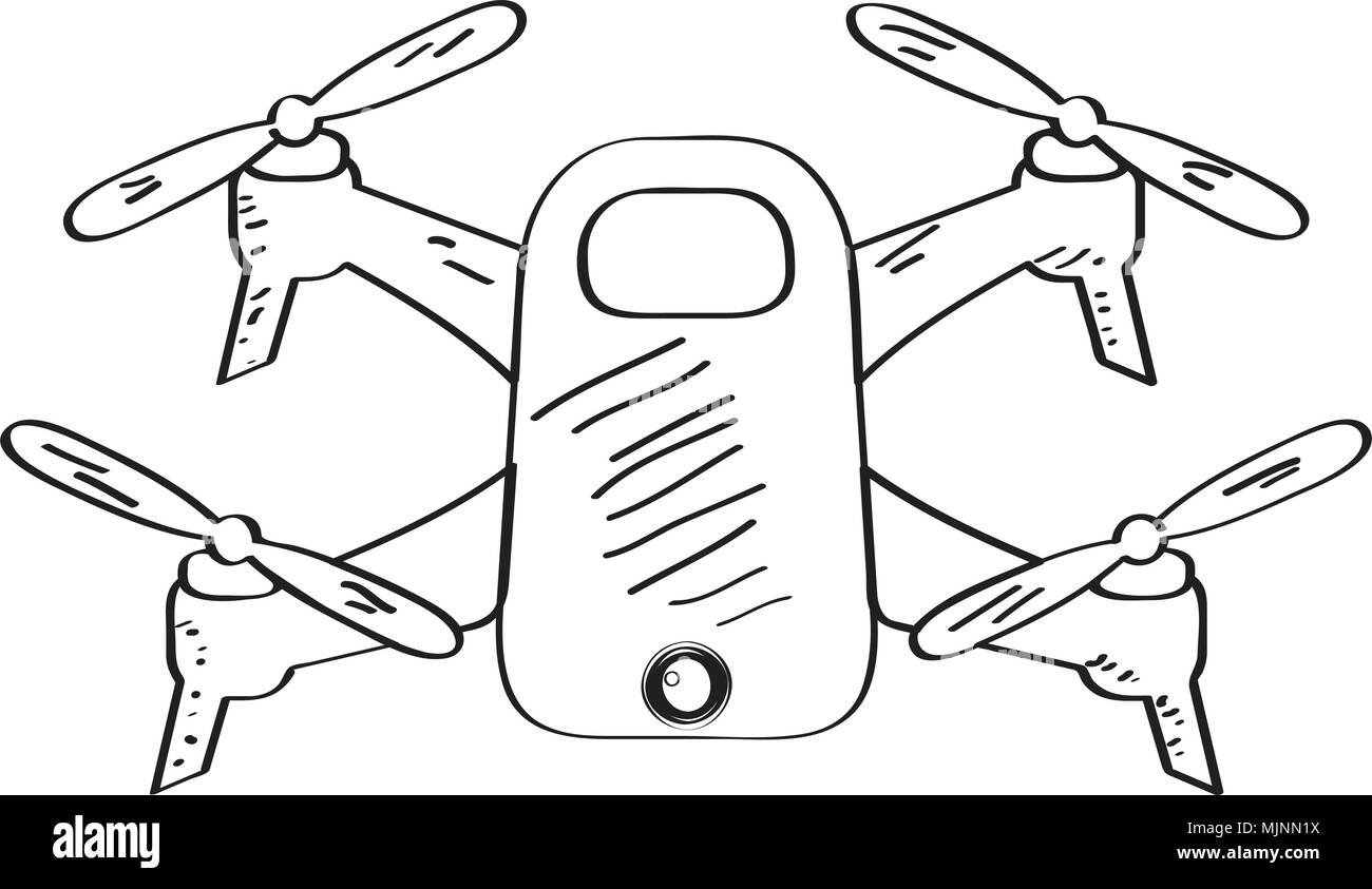 Sketch of drone Cut Out Stock Images & Pictures - Alamy