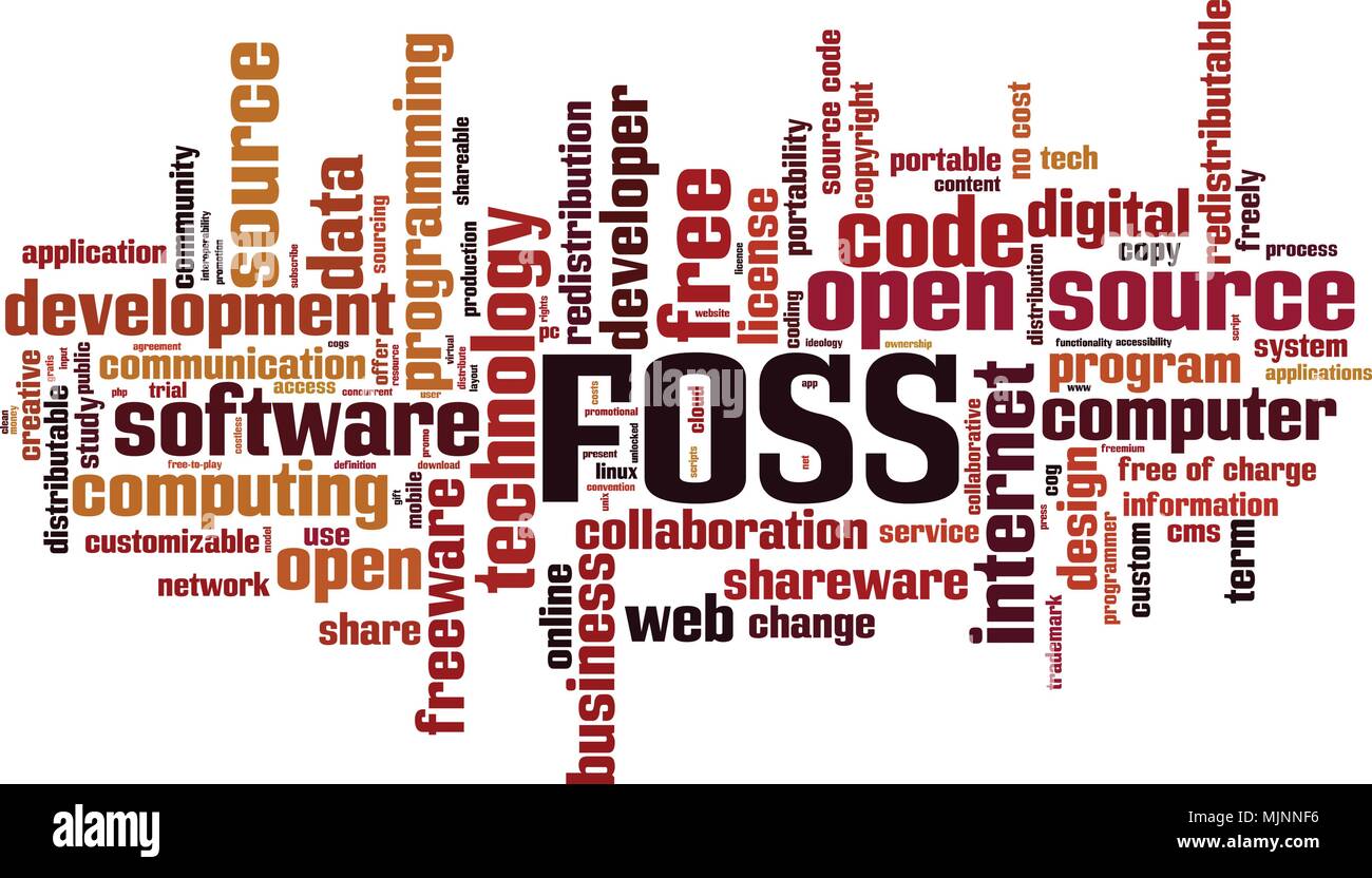 FOSS word cloud concept. Vector illustration Stock Vector Image & Art ...