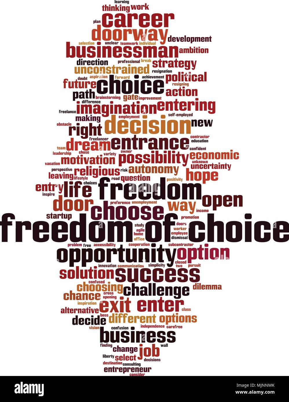 Freedom of choice word cloud concept. Vector illustration Stock Vector ...