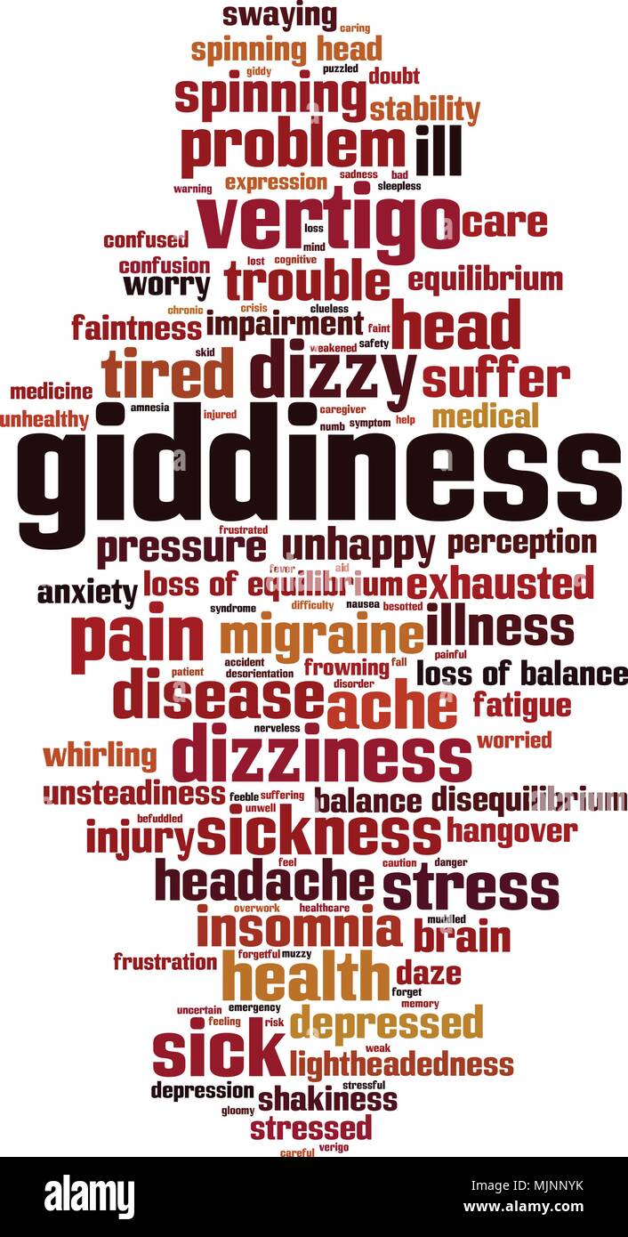 Giddiness word cloud concept. Vector illustration Stock Vector Image ...