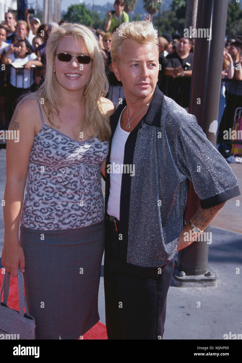 Brian setzer with wife event in hollywood life california hi-res stock ...