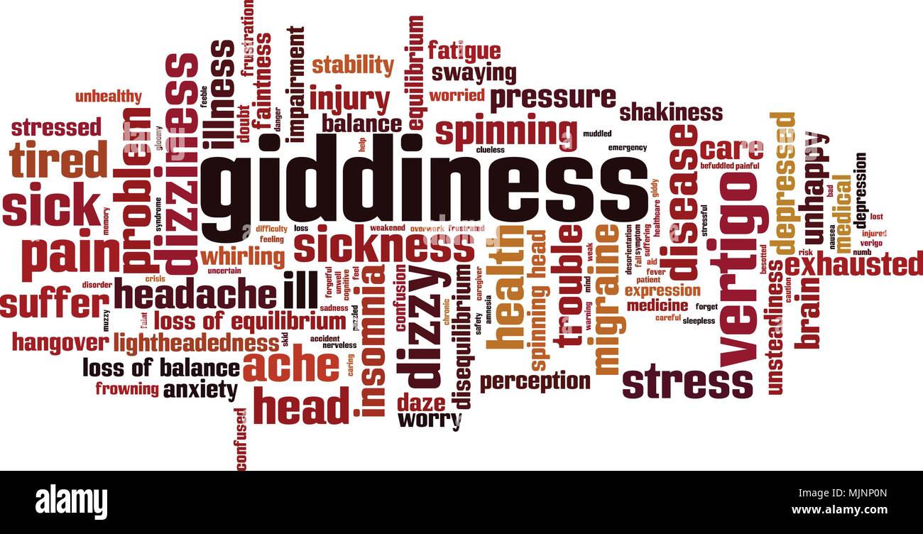 Giddiness word cloud concept. Vector illustration Stock Vector Image ...