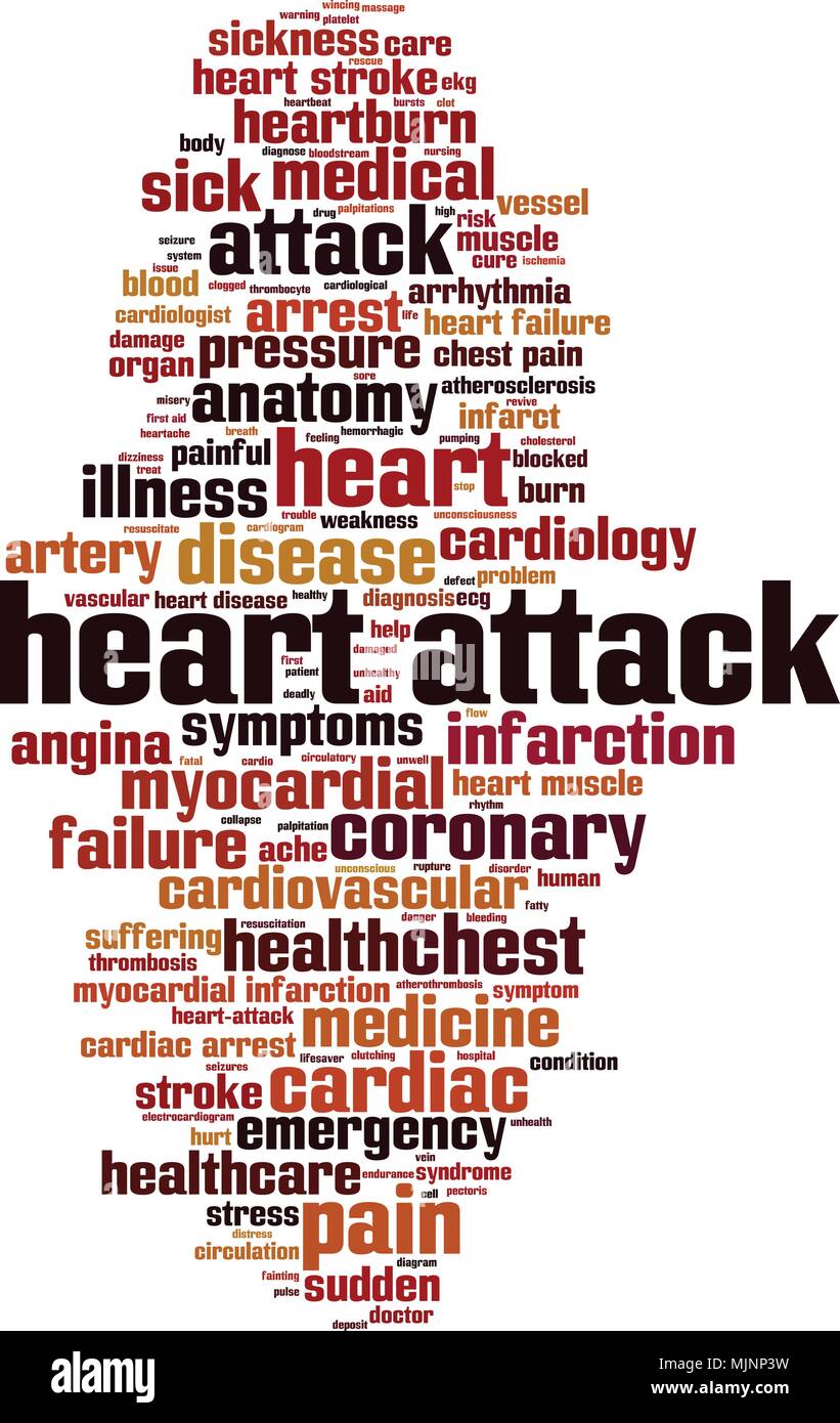 Heart attack word cloud concept. Vector illustration Stock Vector Image ...