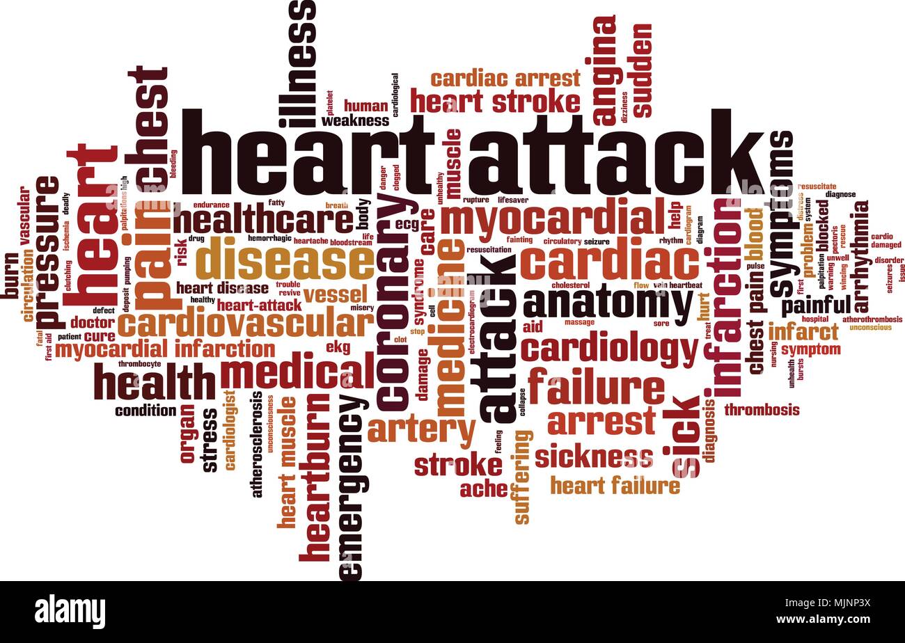 Heart attack word cloud concept. Vector illustration Stock Vector Image ...
