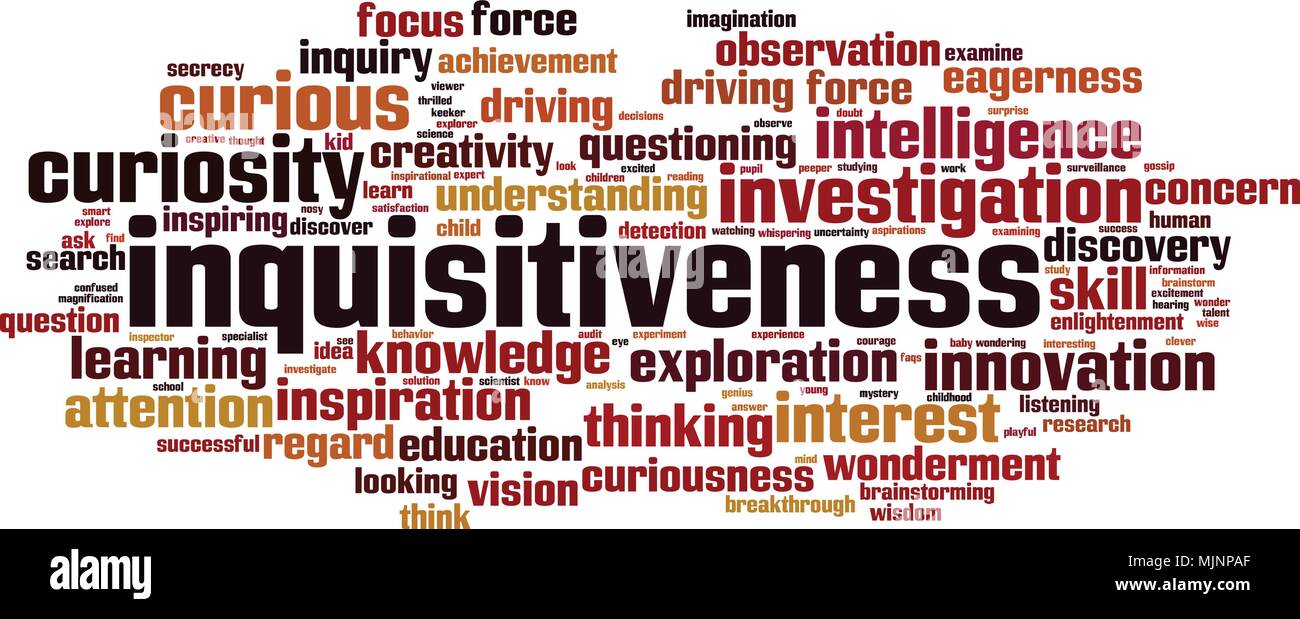 Inquisitiveness word cloud concept. Vector illustration Stock Vector ...