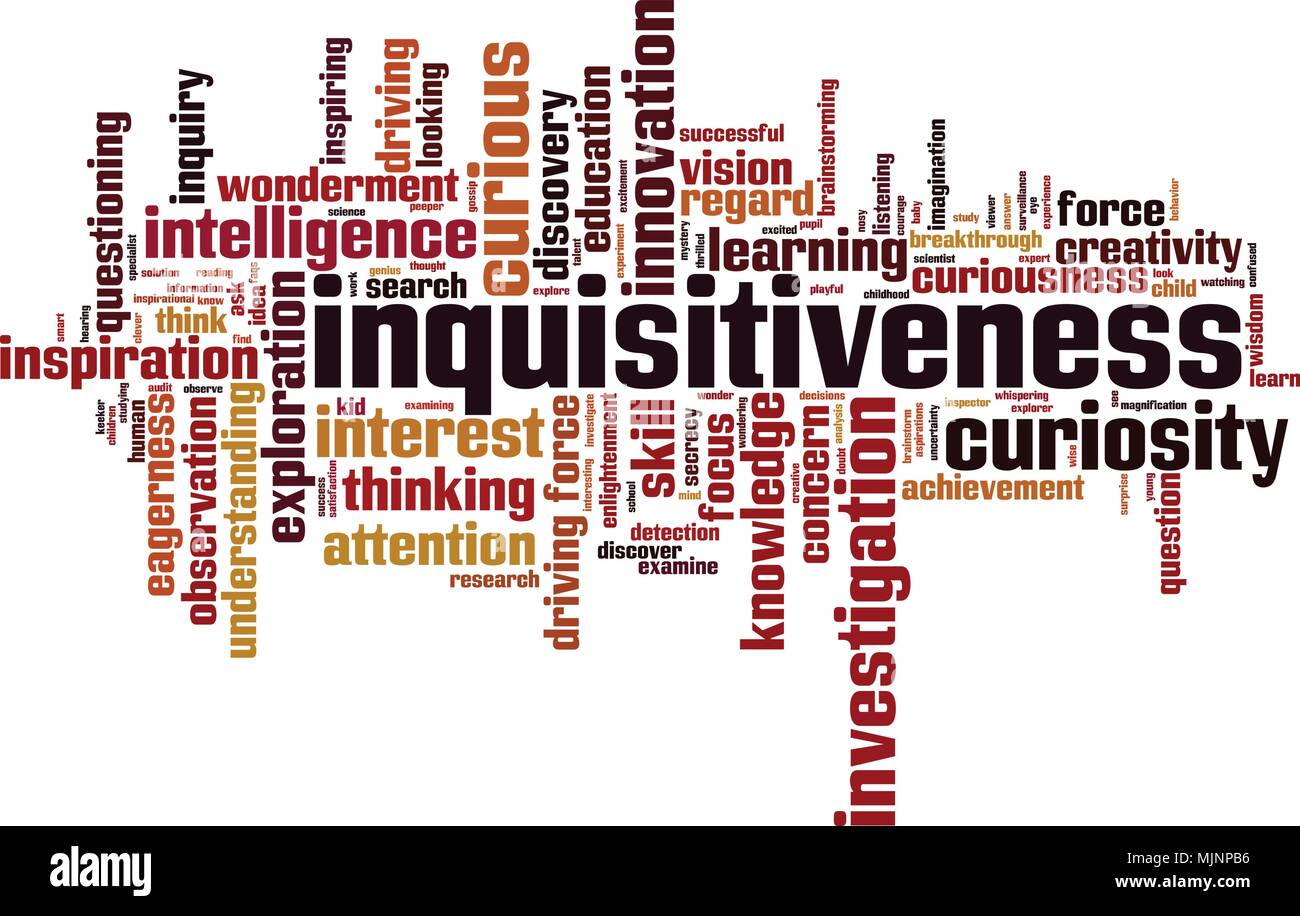 Inquisitiveness word cloud concept. Vector illustration Stock Vector ...