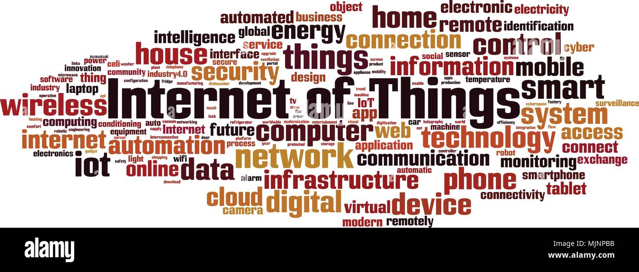 Internet of Things word cloud concept. Vector illustration Stock Vector ...
