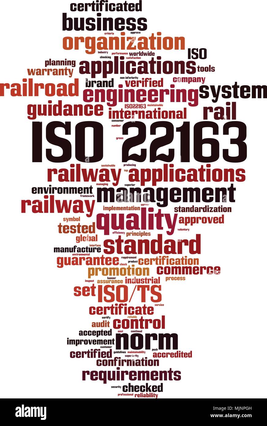 ISO 22163 word cloud concept. Vector illustration Stock Vector Image ...