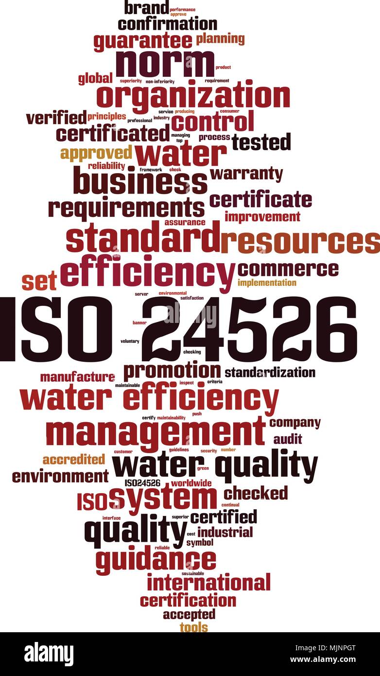 ISO 24526 word cloud concept. Vector illustration Stock Vector Image ...