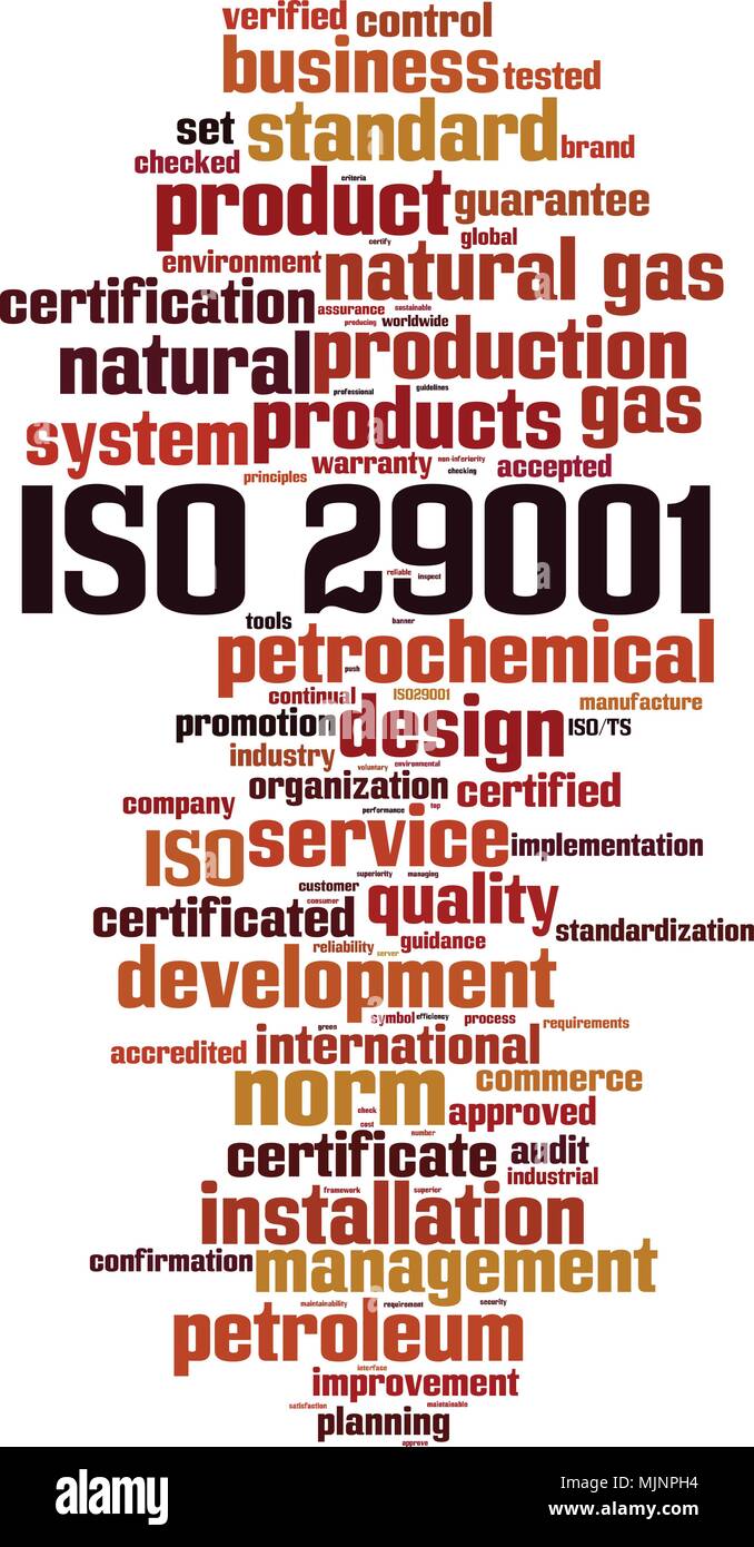ISO 29001 word cloud concept. Vector illustration Stock Vector Image ...