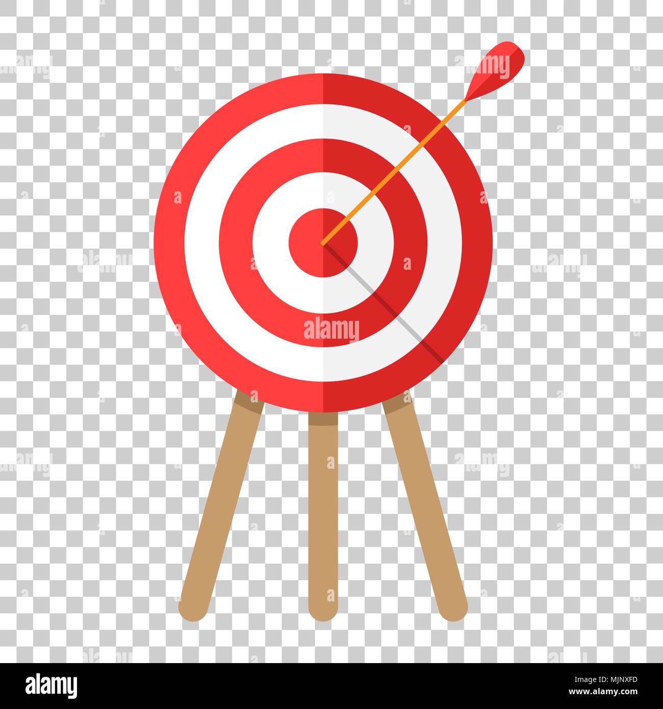 Target aim vector icon in flat style. Darts game illustration on ...