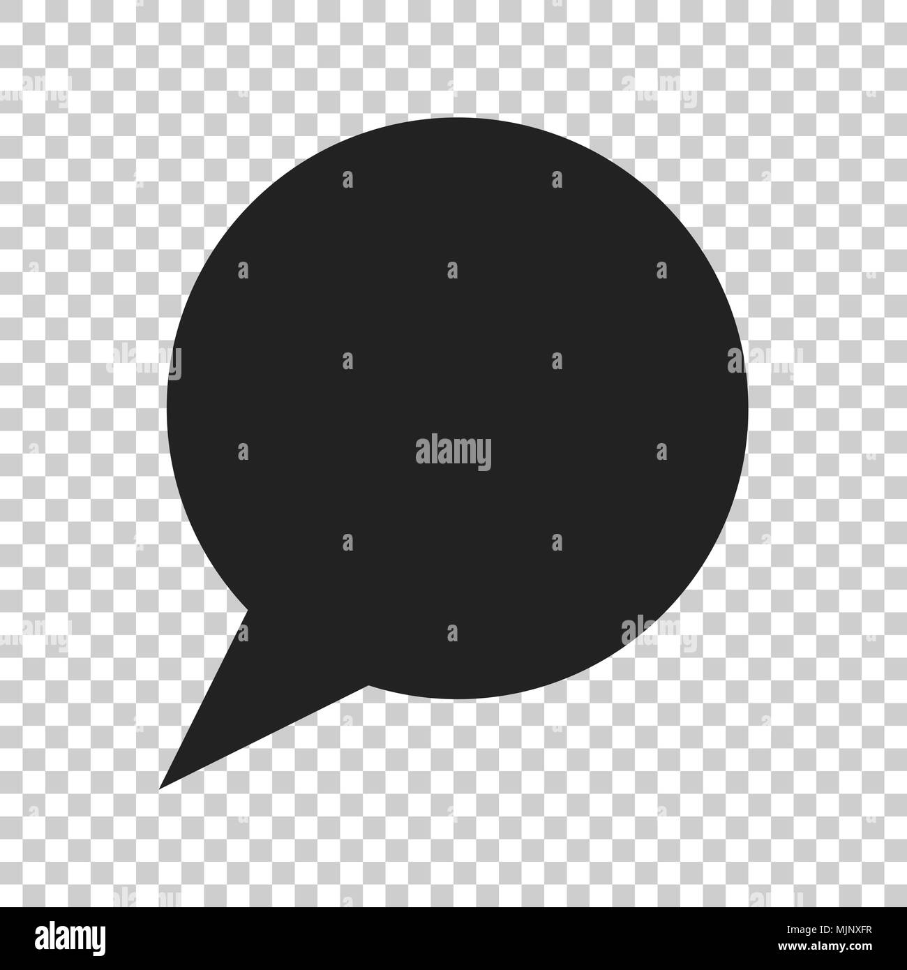 Blank empty speech bubble vector icon in flat style. Dialogue box on isolated transparent ...