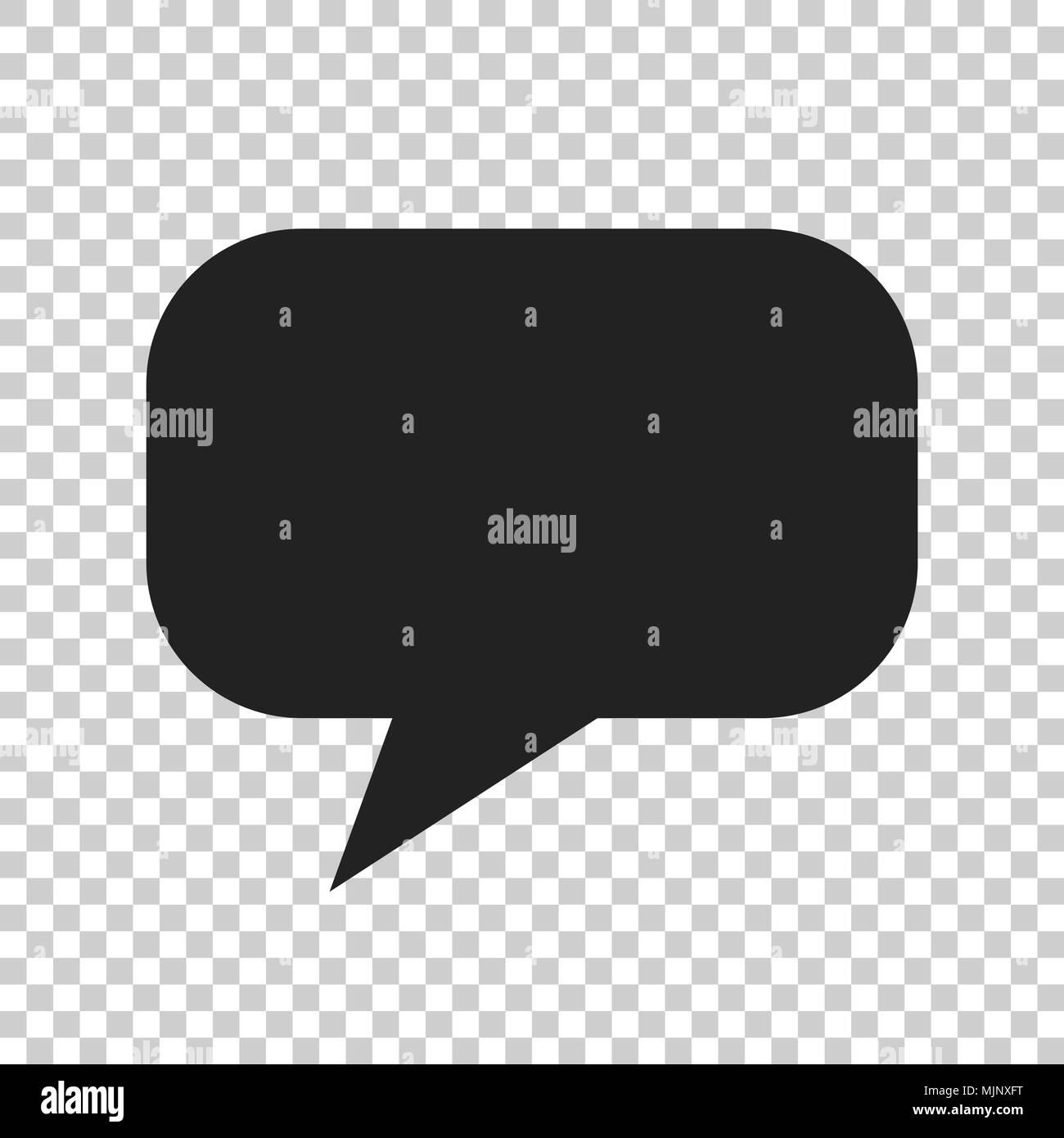 Blank empty speech bubble vector icon in flat style. Dialogue box on ...
