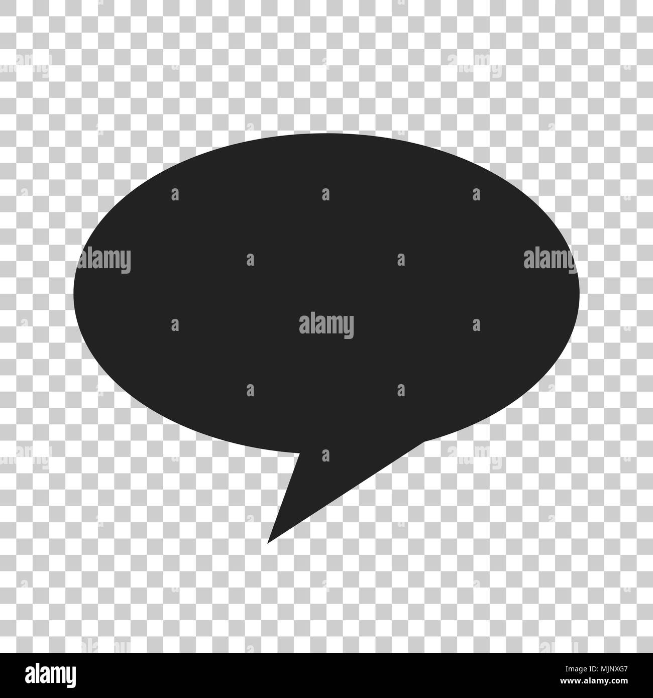 Blank empty speech bubble vector icon in flat style. Dialogue box on ...