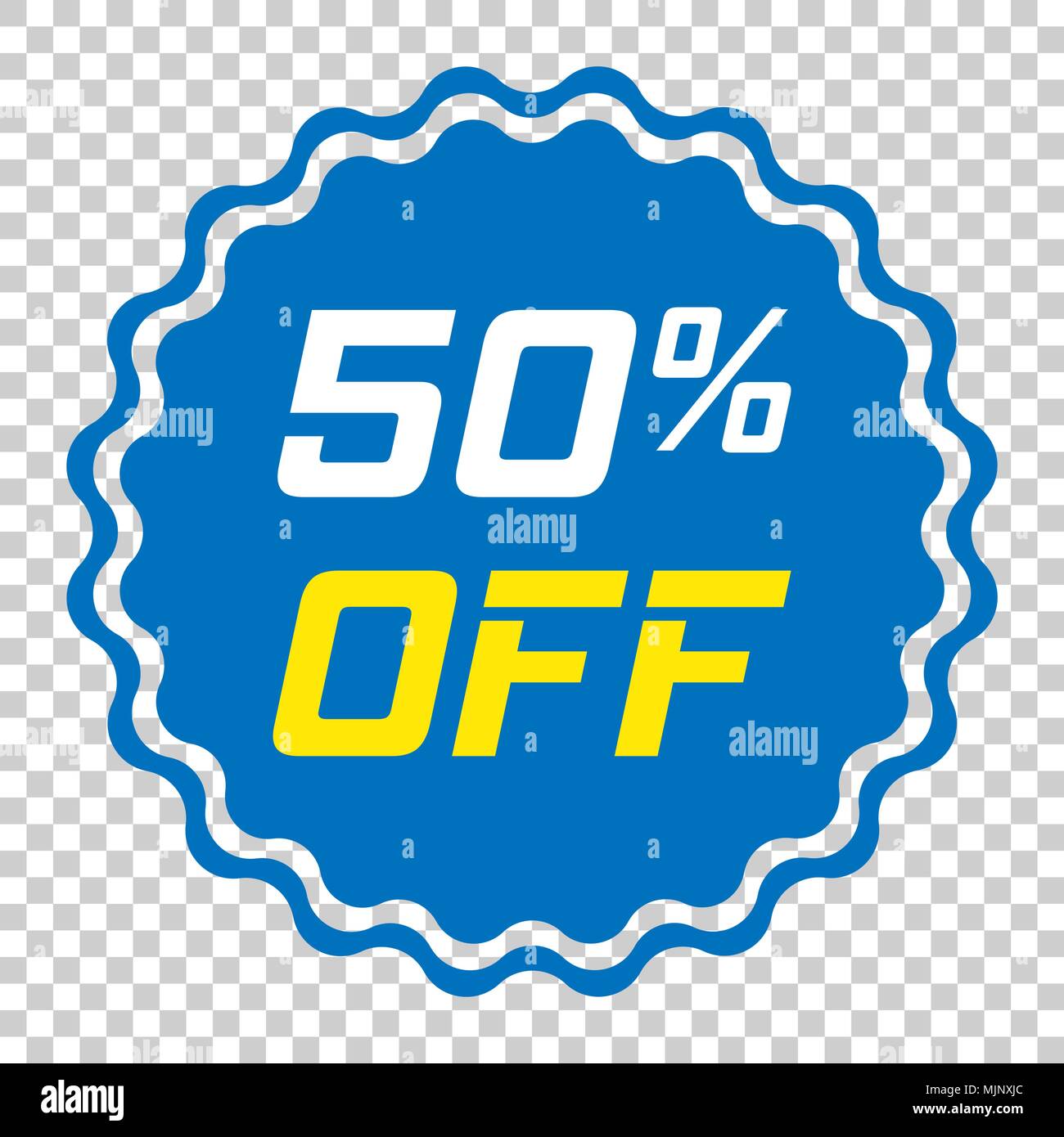 Discount sticker vector icon in flat style. Sale tag sign illustration ...