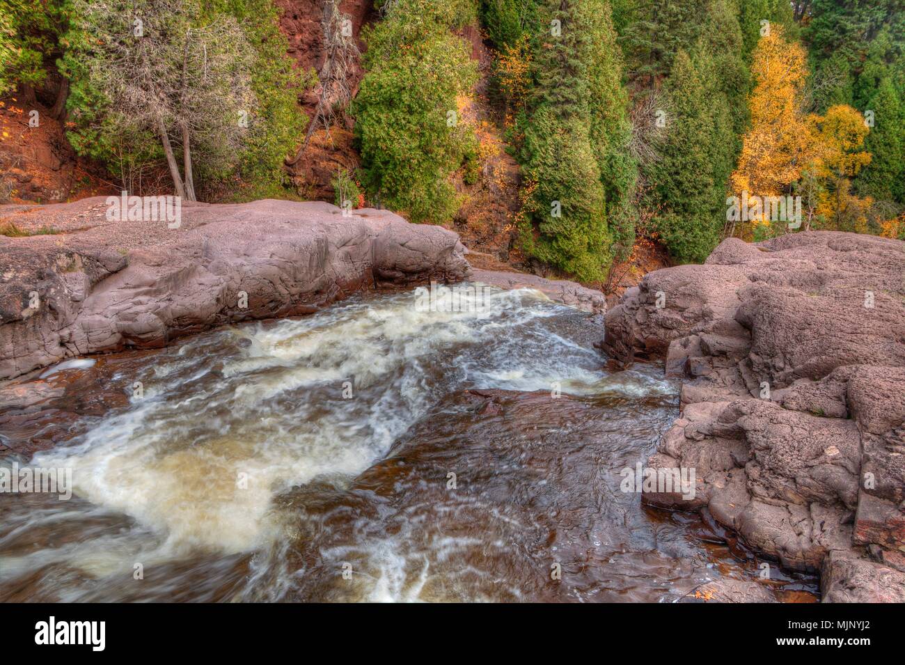 Gooseberry Falls State Park in Minnesota during autumn on the North ...