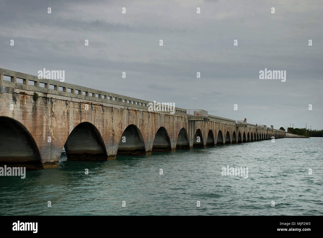 The multiple arches of the Channel 2 Bridge at Islamorada along the ...