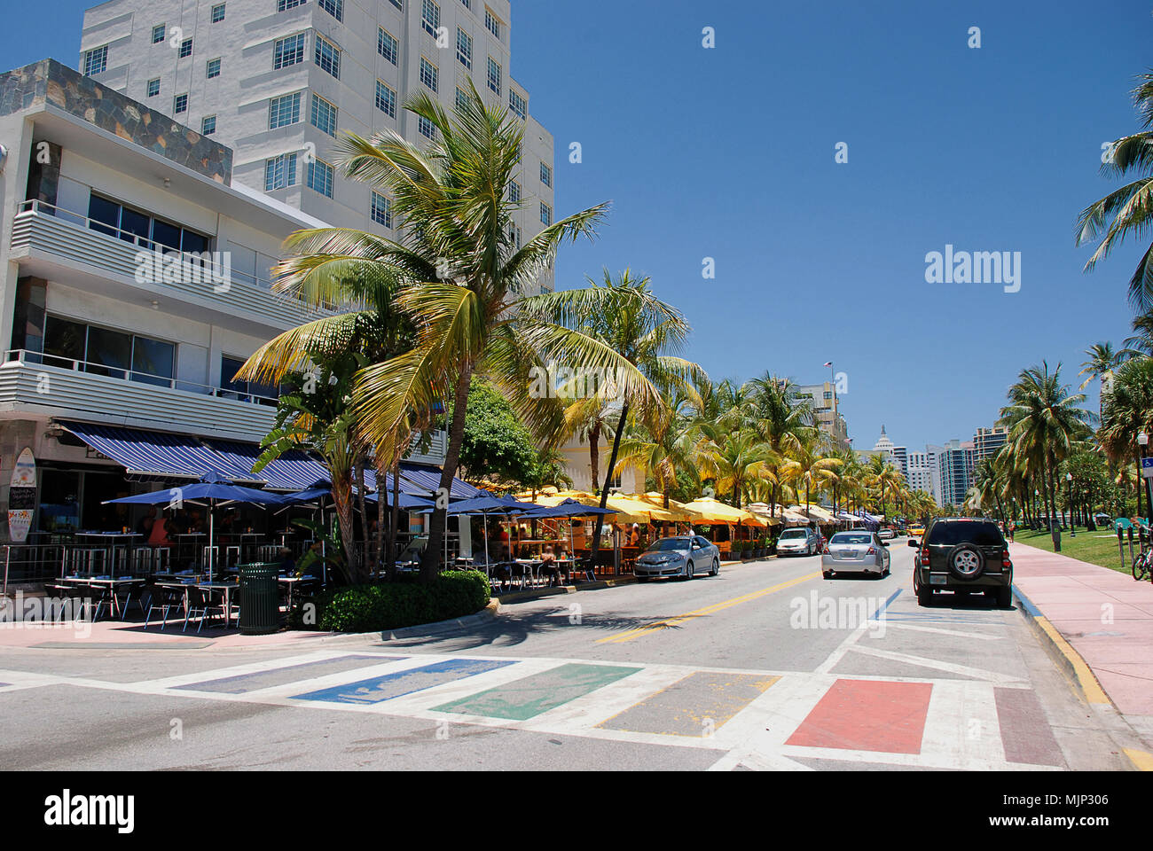 Miami ocean drive flag hi-res stock photography and images - Alamy