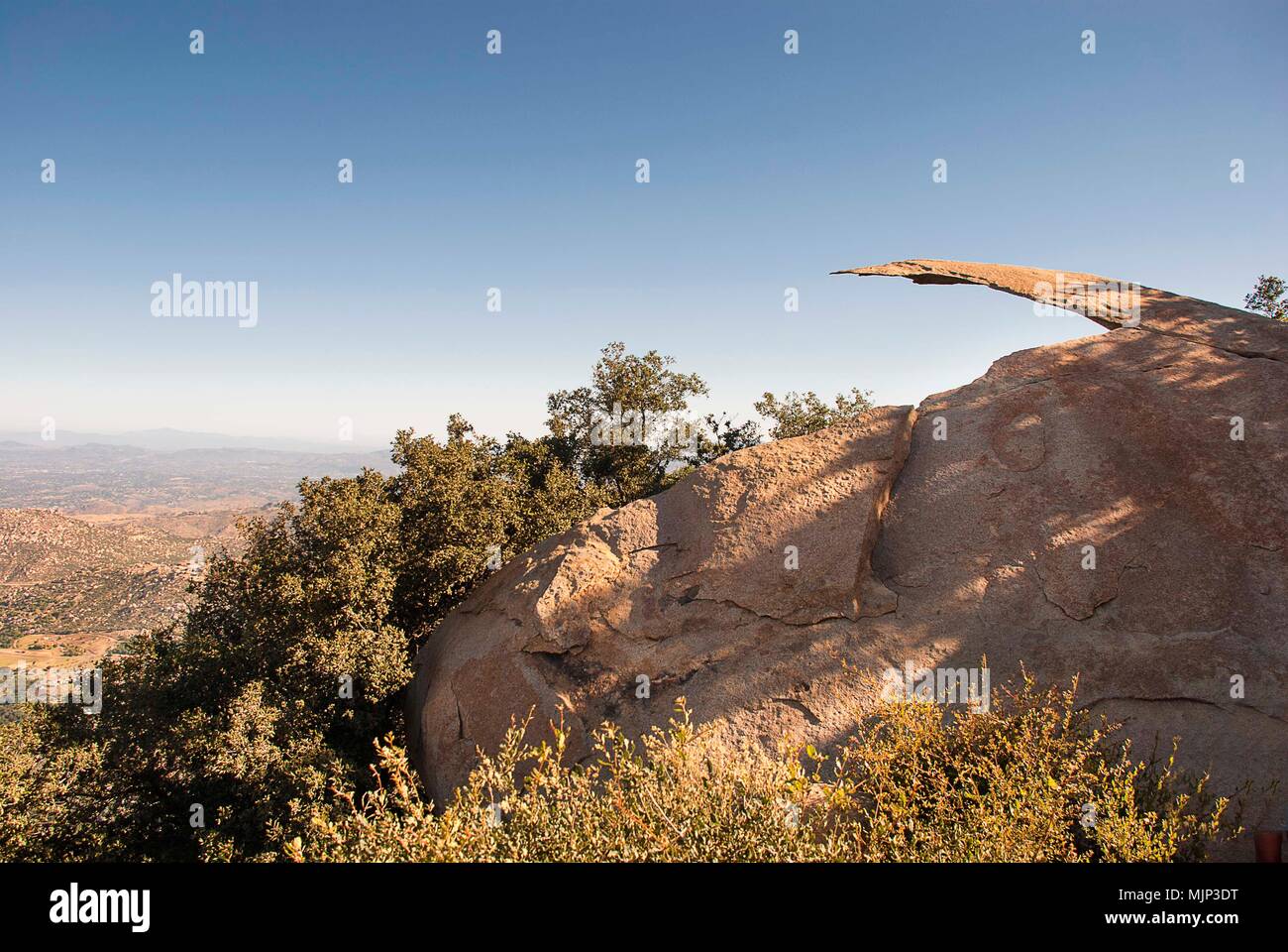 Potato Chip Rock, Mount Woodson near San Diego, California Stock Photo ...
