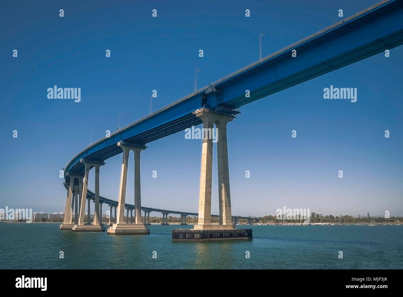 The Coronado Bridge linking San Diego with the resort city of Coronado ...