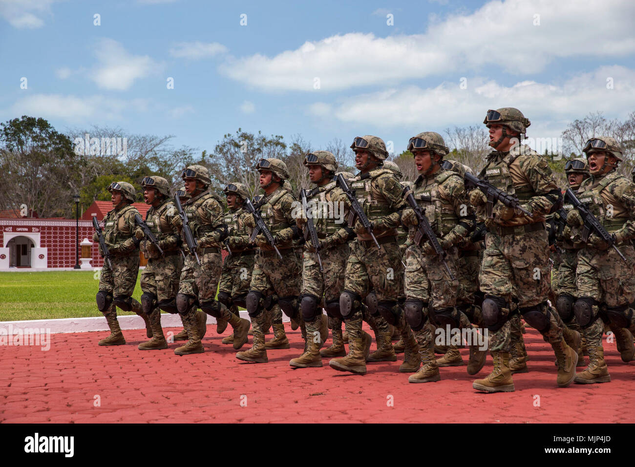 Mexican Infanteria De Marinas put on a display for leaders from several ...