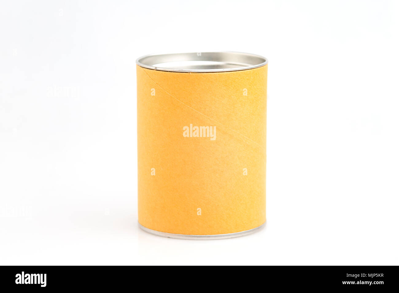 Paper cans isolated on white background Stock Photo - Alamy