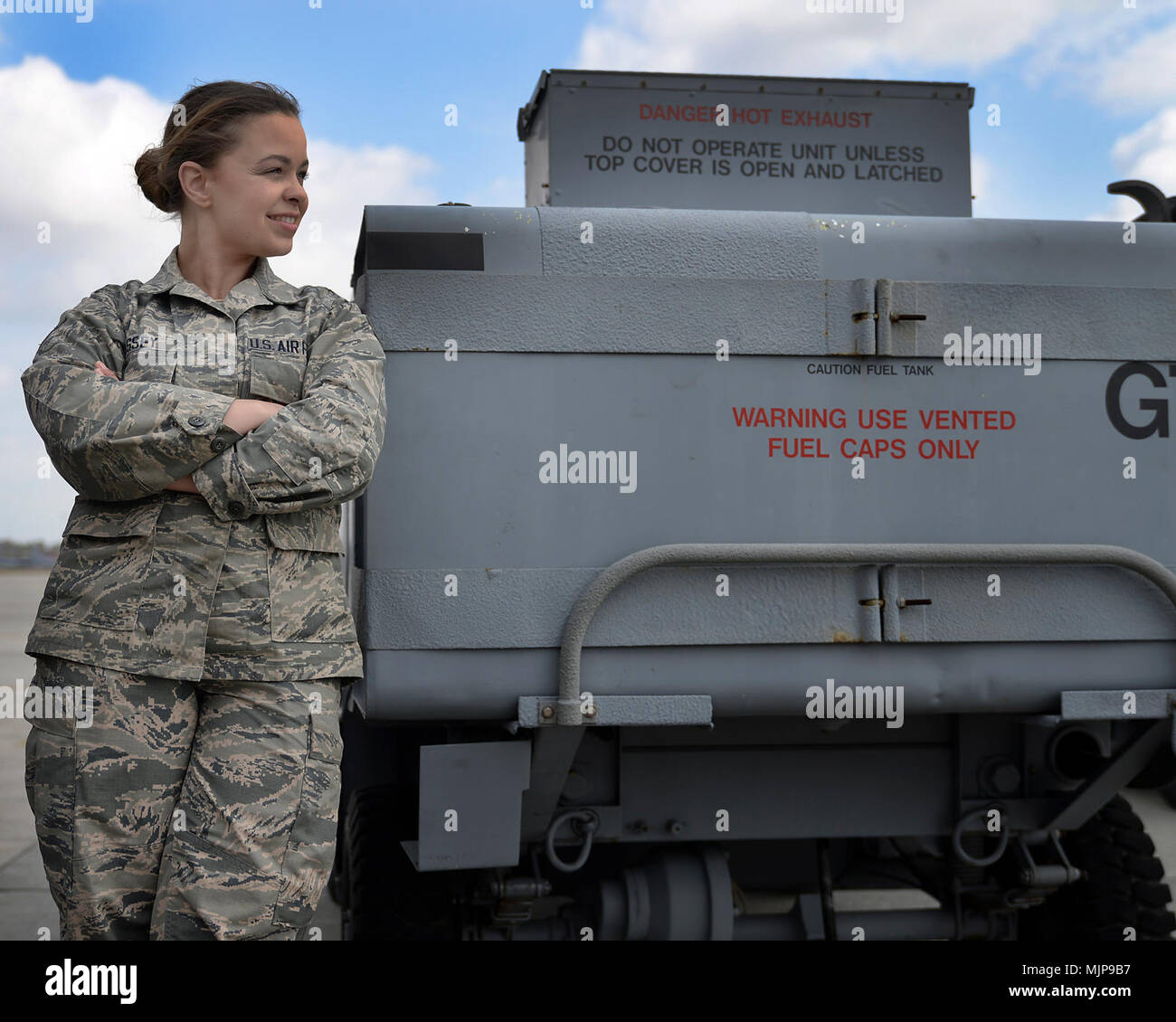 U.S. Air Force Senior Airman Samantha M. Massey, an aerospace ground ...