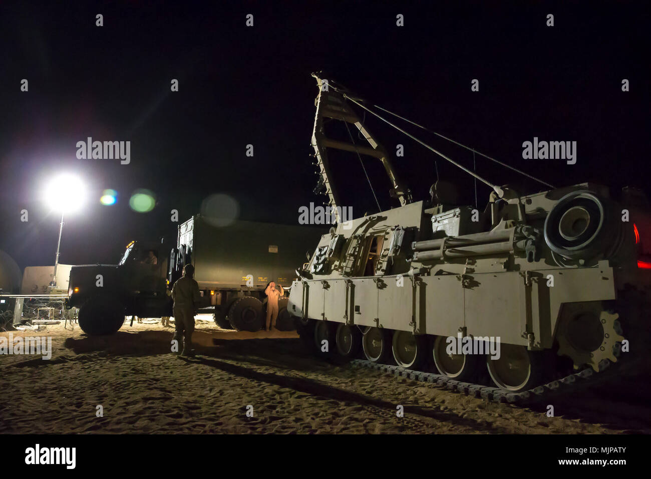 U S Marines Ground Guide A M88a2 Hercules Armored Recovery Vehicle