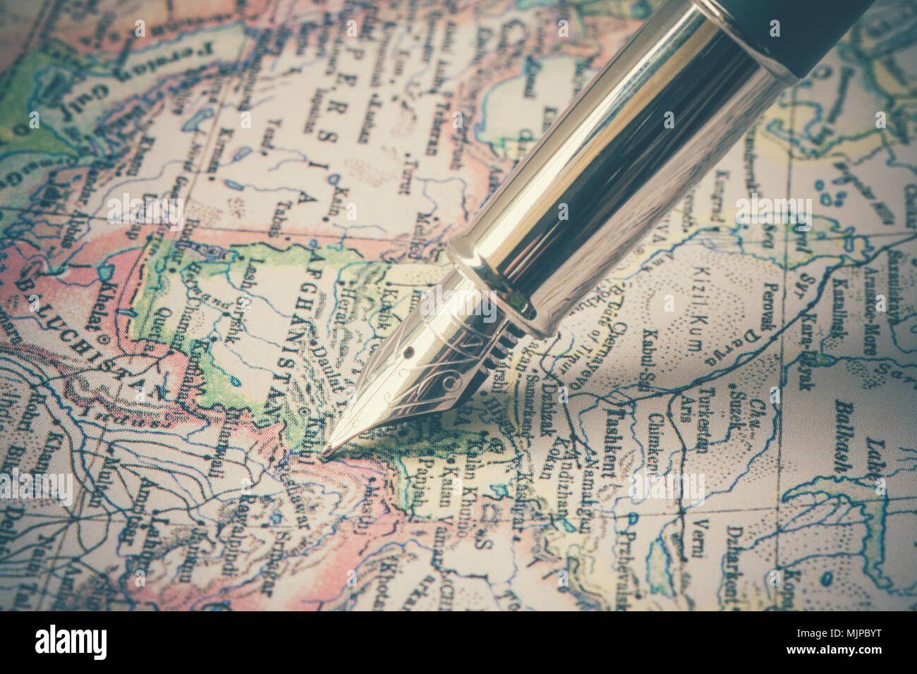 Pen map filter effect hi-res stock photography and images - Alamy