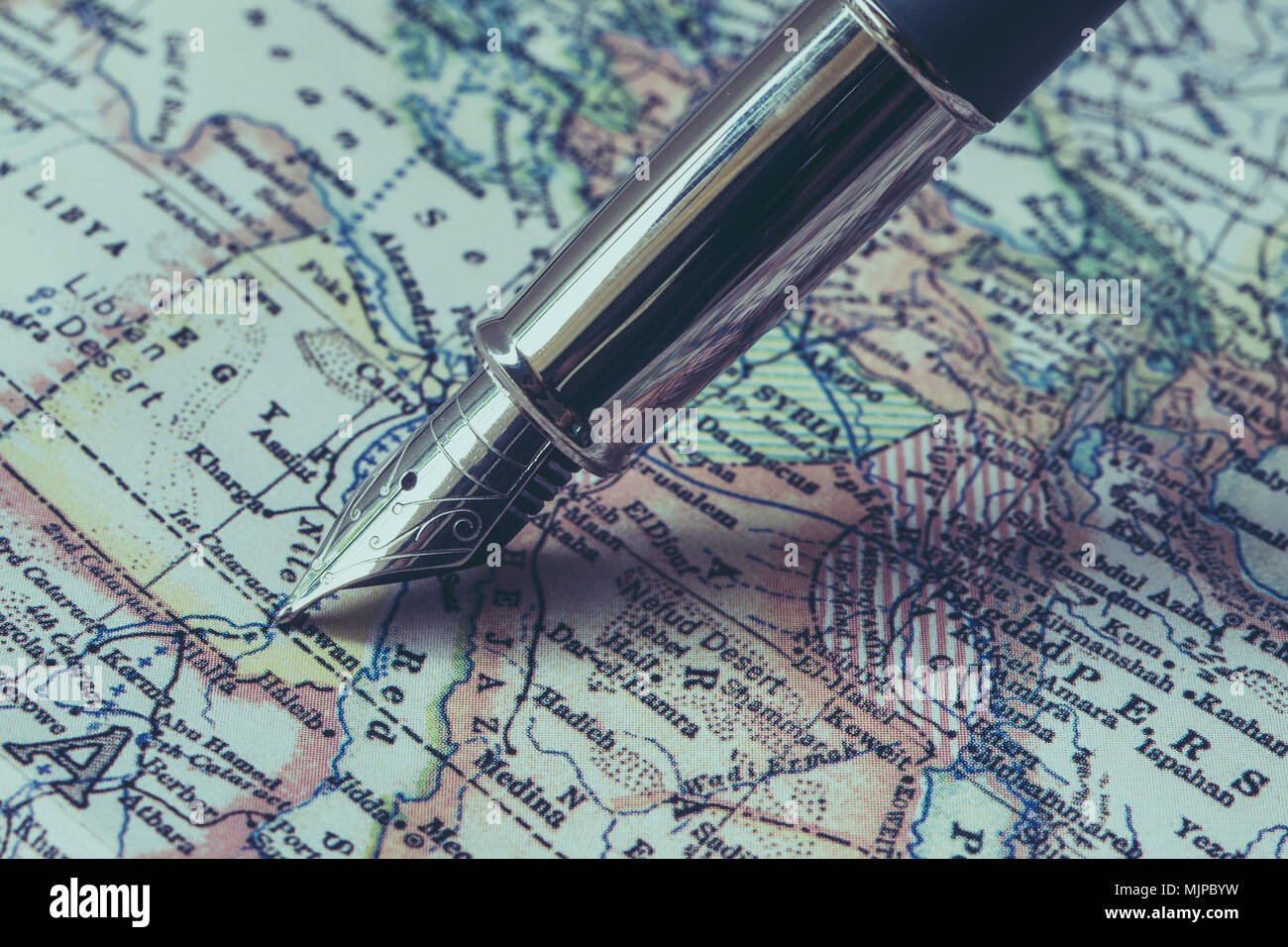 Pen map filter effect hi-res stock photography and images - Alamy
