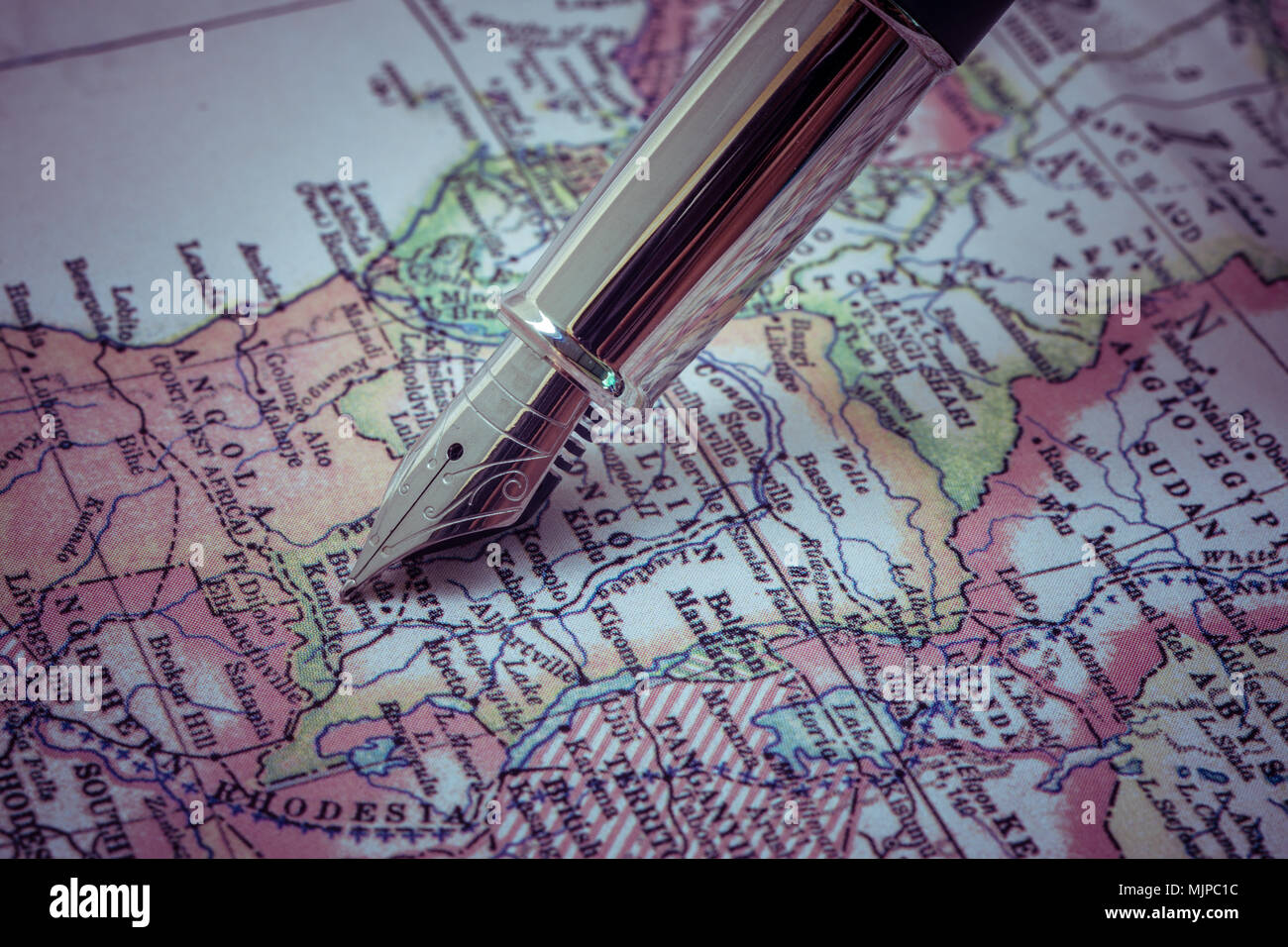 Pen map filter effect hi-res stock photography and images - Alamy