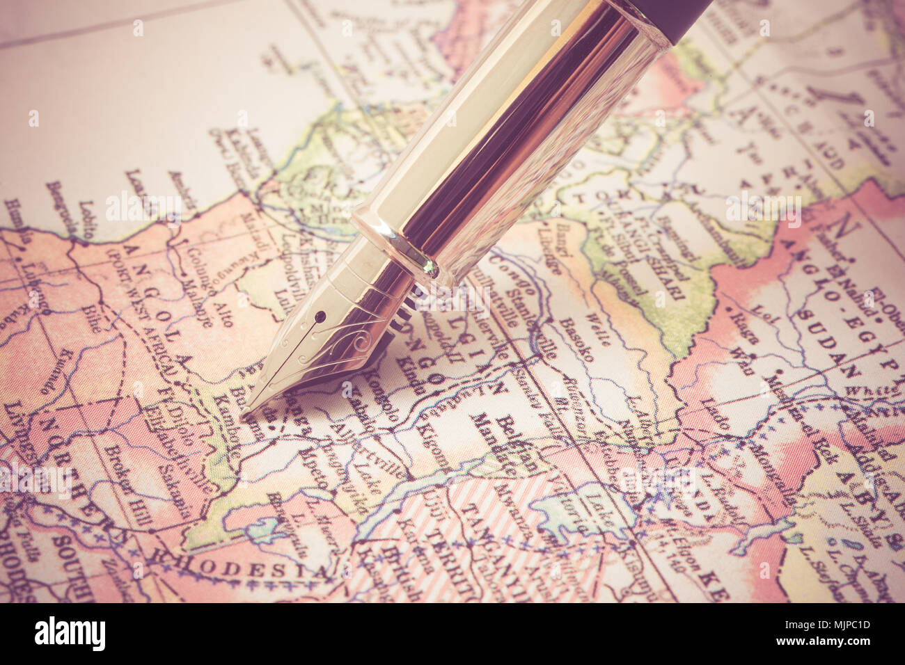 Pen map filter effect hi-res stock photography and images - Alamy