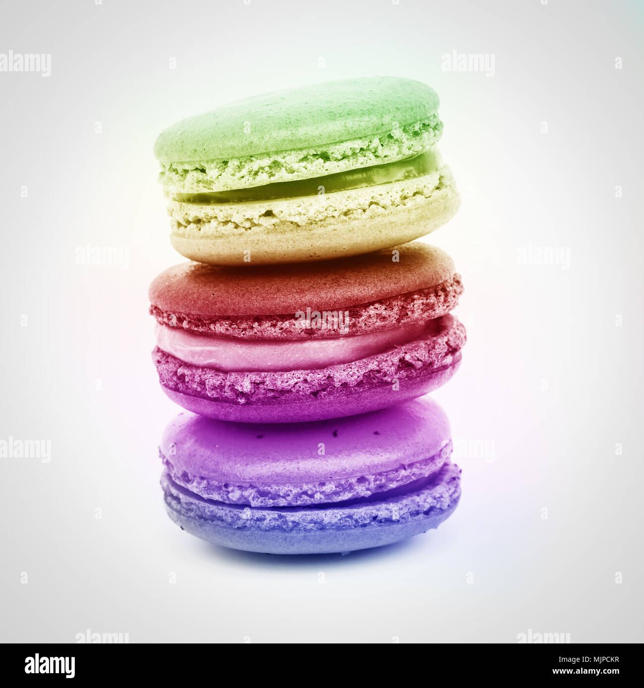 rainbow Sweet and colourful french macarons Stock Photo - Alamy