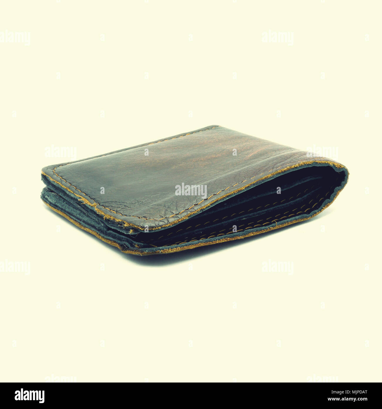 Old vintage used leather wallet hi-res stock photography and images - Alamy