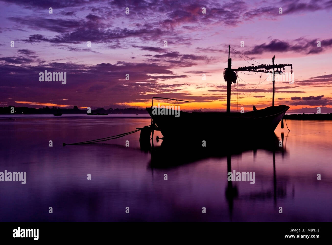 Tropical island before sunset hi-res stock photography and images - Alamy