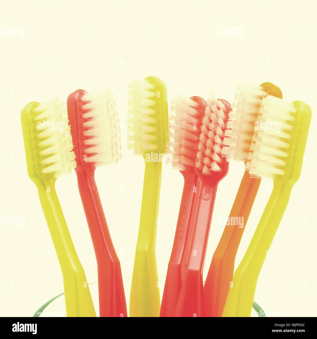 toothbrushes old vintage retro style Stock Photo - Alamy