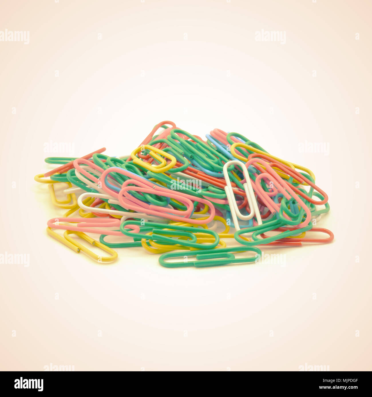 paper clips old vintage retro style Stock Photo - Alamy